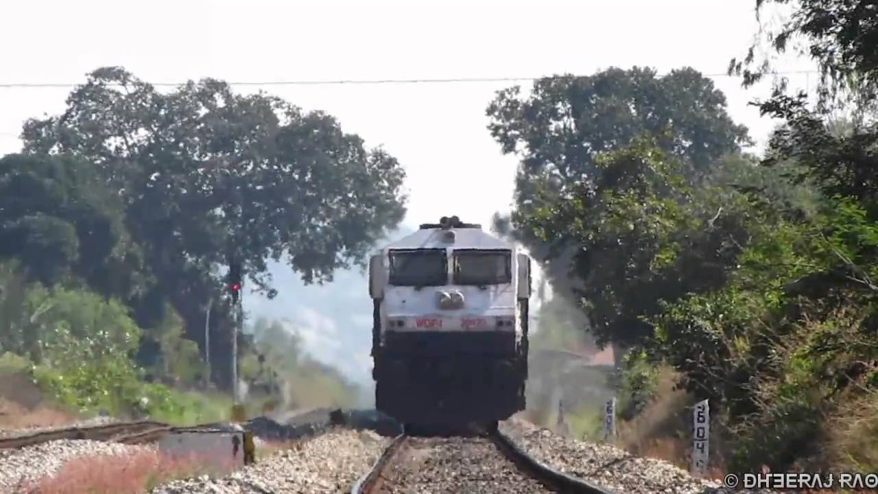 Front View: The Deadly WDP4 at 103kph! - YouTube