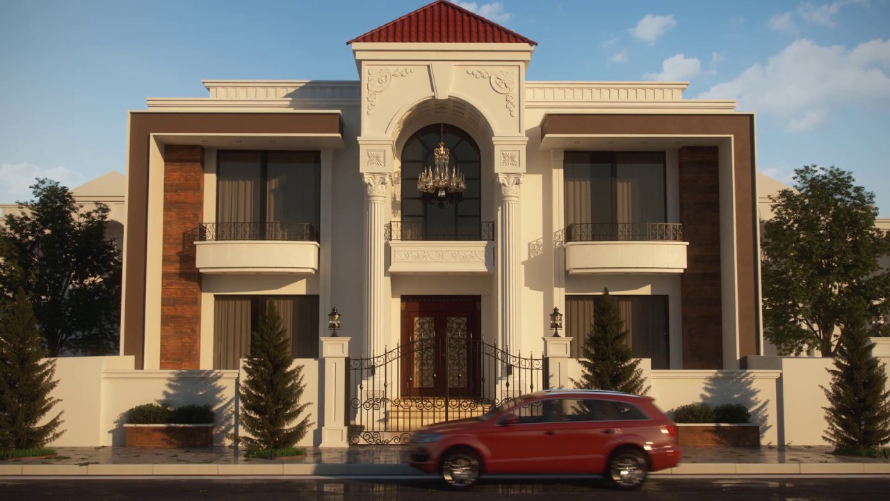 Exterior House Design - Vray Render Using Vraysun - YouTube