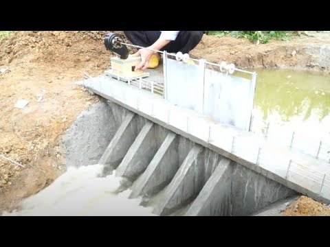 mini dam construction at home - YouTube