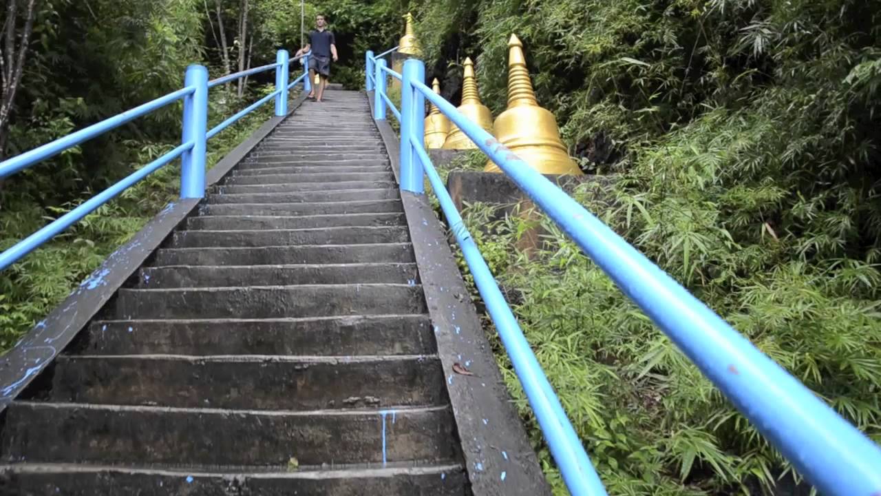 1237 Steps at Tiger Cave Temple Krabi - YouTube