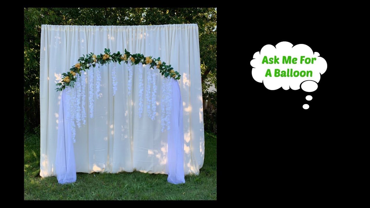 Backdrop Arch With Balloons And Flowers - YouTube