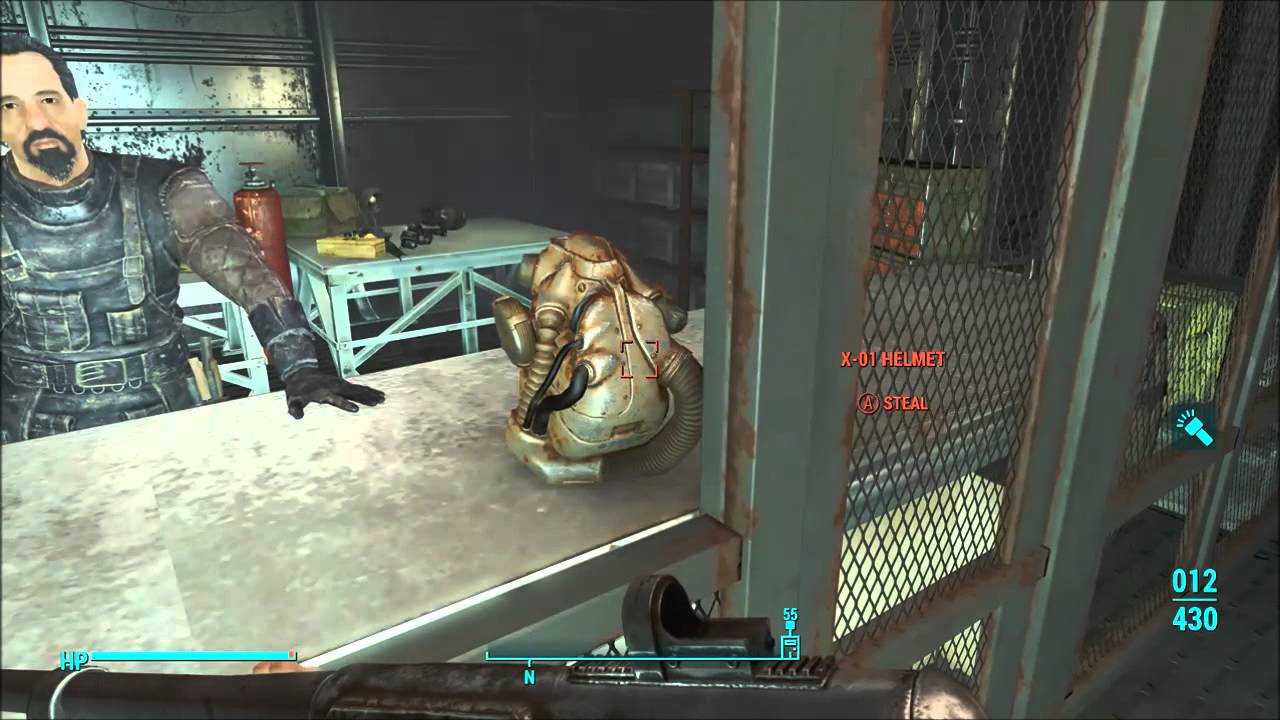 Fallout 4 how to get free X-01 power armor helmet - YouTube