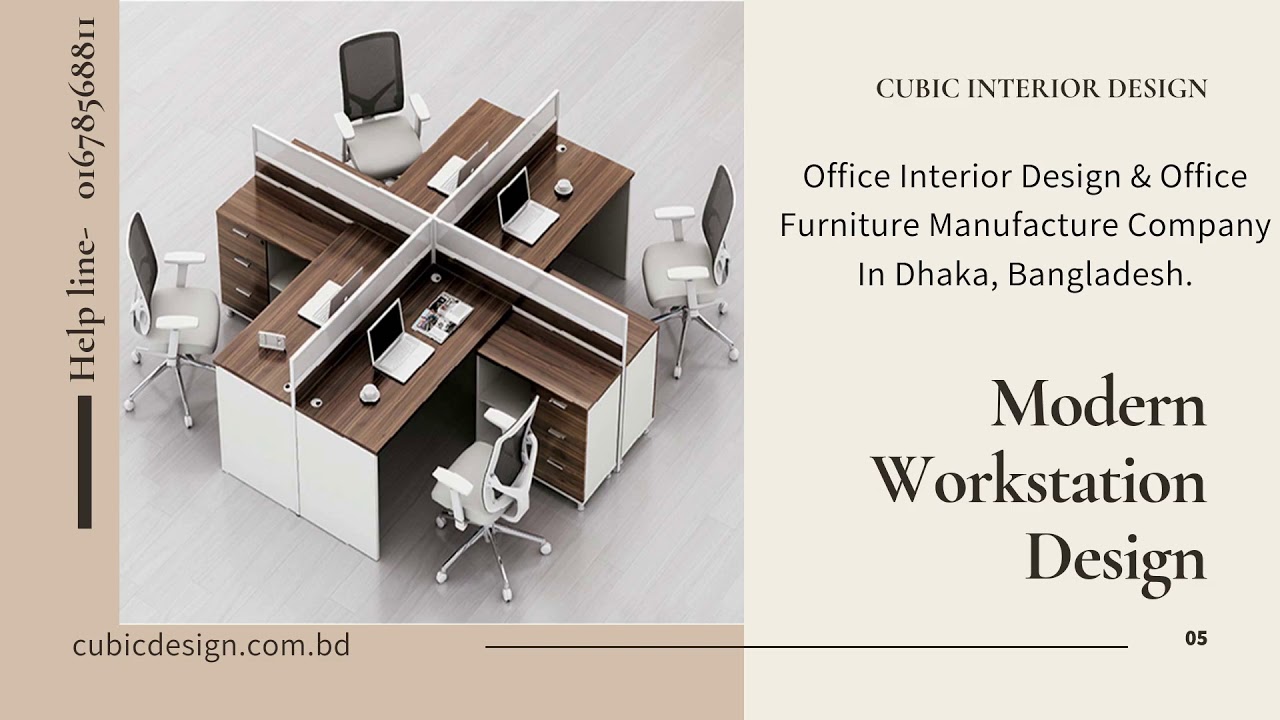 Modern Workstation Desk - YouTube