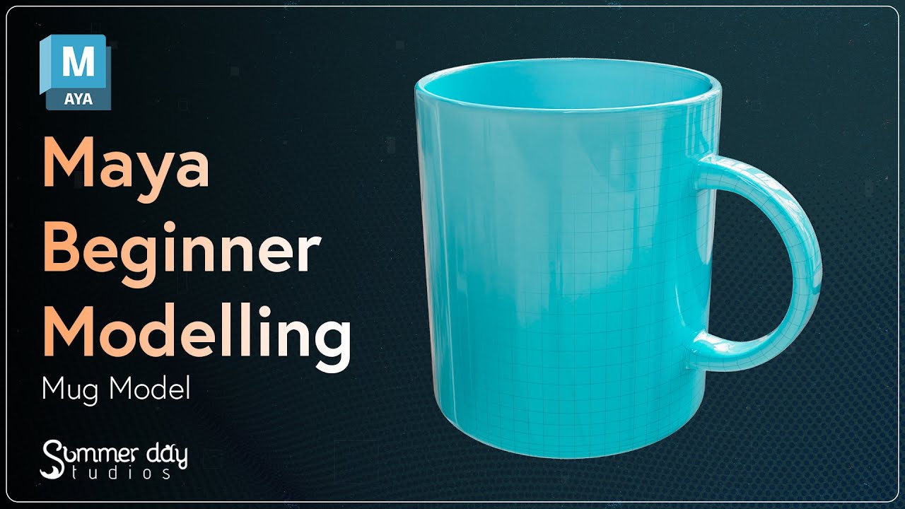 Maya Beginner 3D Modeling Tutorial - Mug Model - YouTube