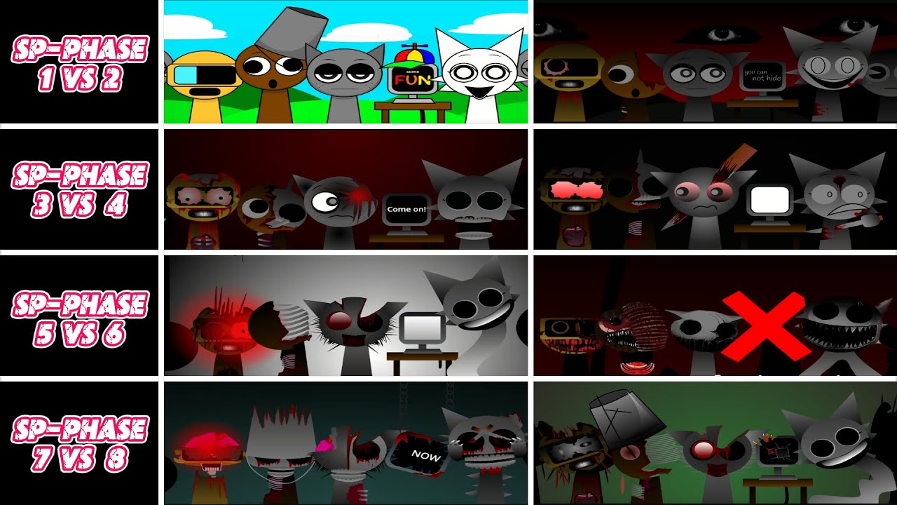 Mix Together Incredibox Sprunki Definitive All Phases! From Phase 1 VS ...