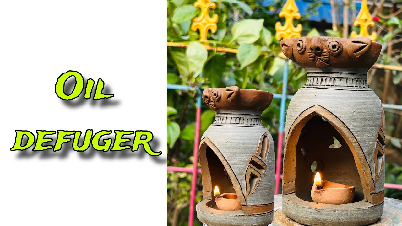 Clay Arroma oil burner //Hand Made pottery // home pottery studio - YouTube