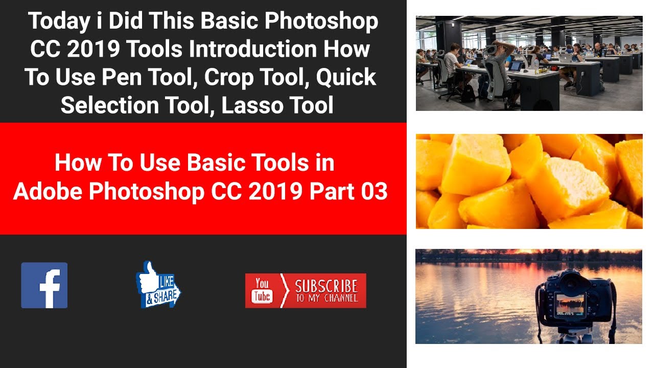 How To Use Basic Tools in Photoshop CC 2019Part 003 - YouTube