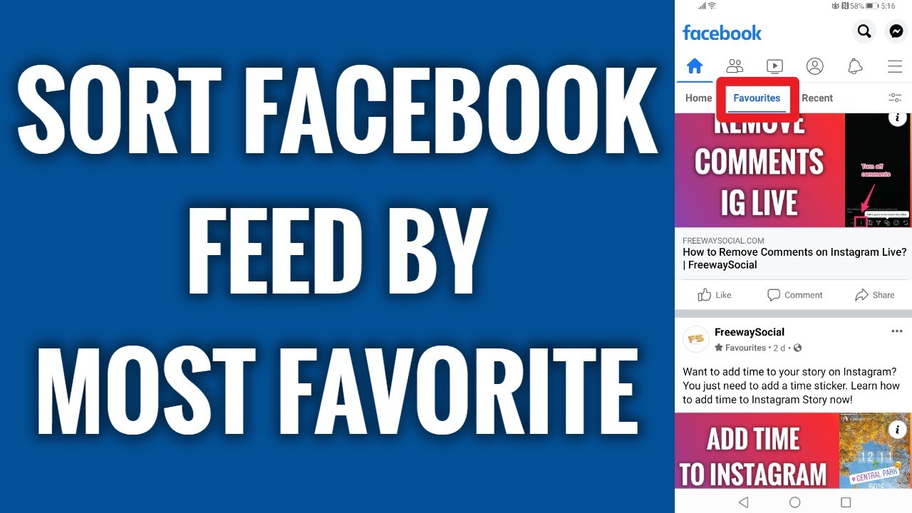 How To Sort Facebook Feed By Most Favorite - YouTube