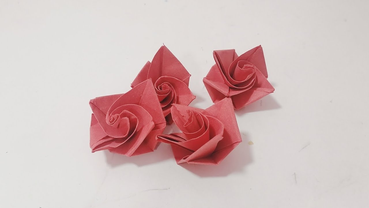 How to make a Rose | Easy paper rose | Craft - YouTube