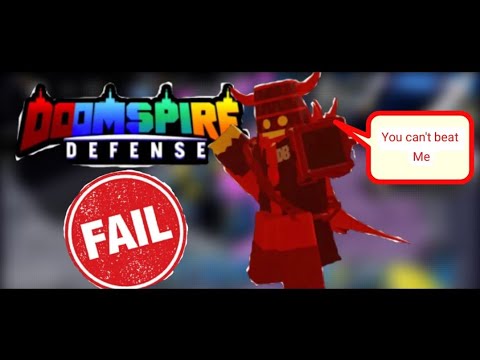 Roblox doomspire defence losing to Mr Doombringer pt 3 (failed clip) - YouTube
