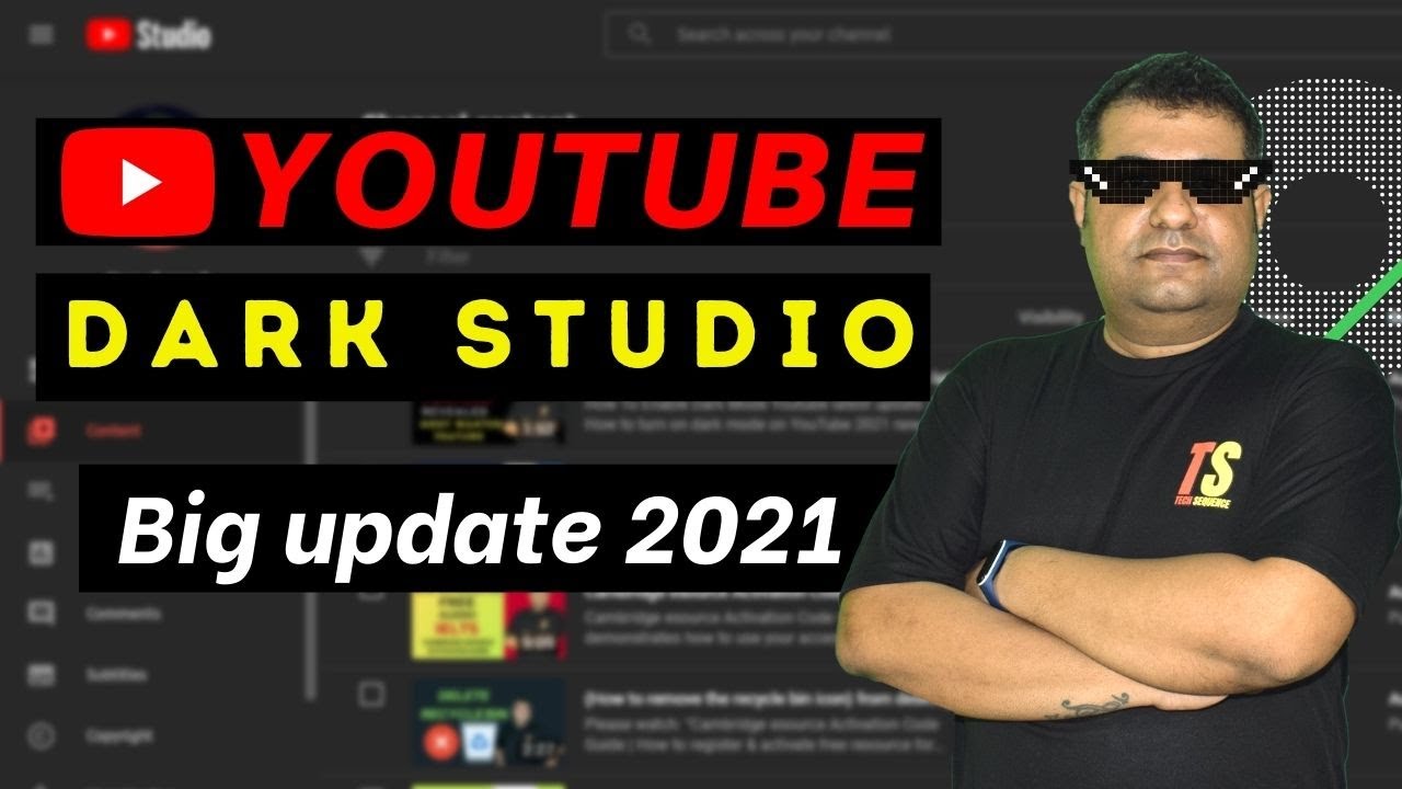 How to enable dark mode in youtube | Studio latest update 2021 | Dark ...