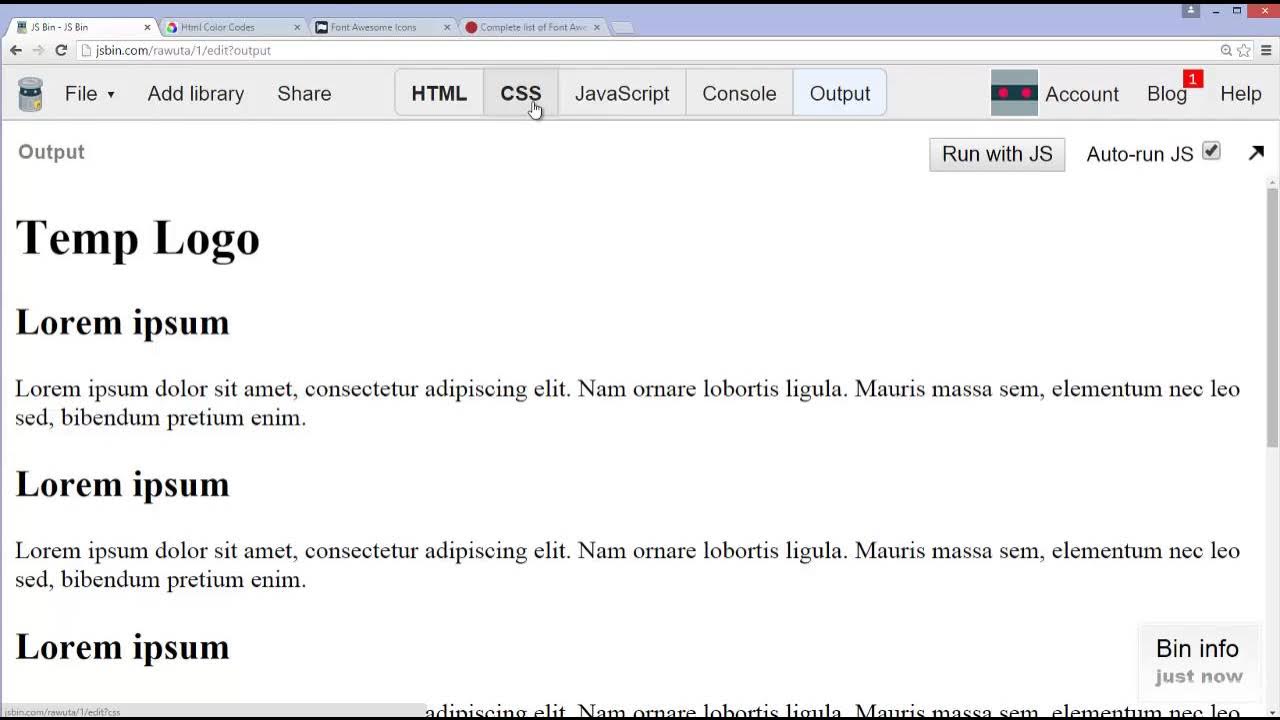 56 - Adding in the body CSS code - YouTube