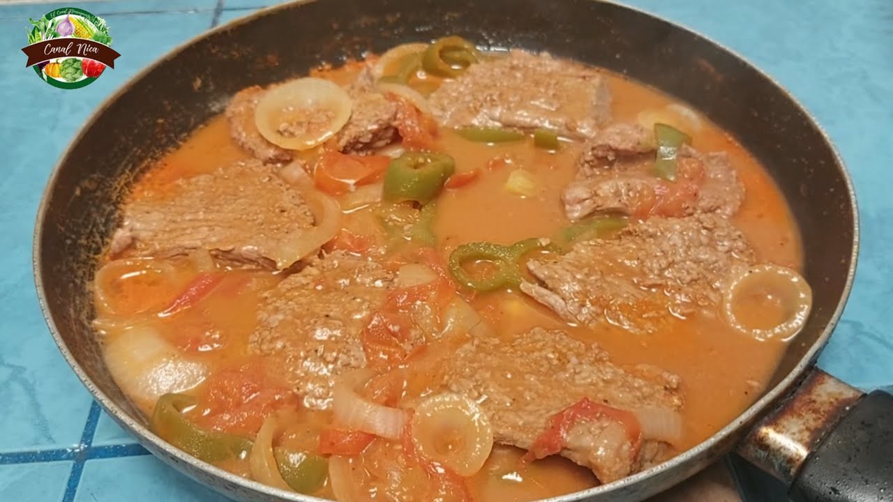 Bistec de res jugoso receta deliciosa Nicaraguense - YouTube