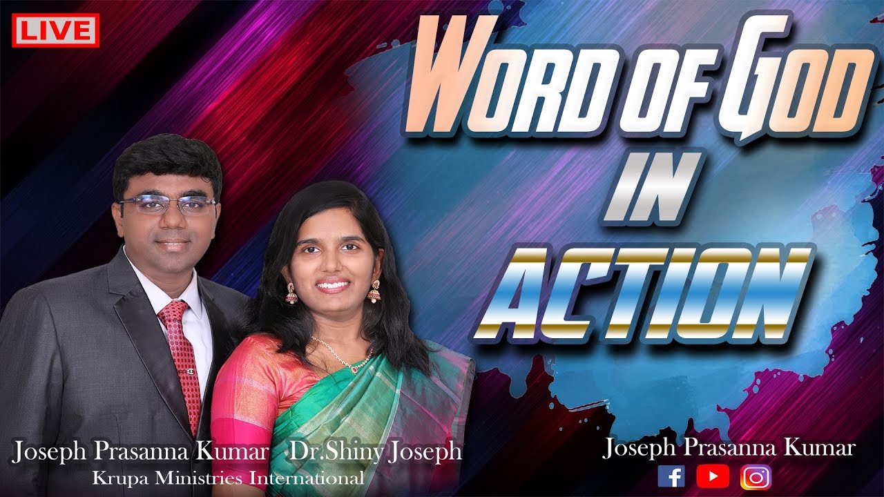 🔴Topic:- Word of God in Action || Dr. Shiny Joseph || Krupa Ministries ...