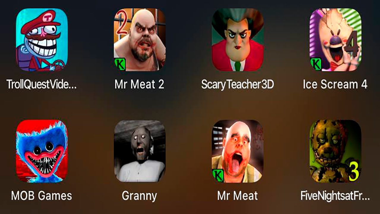Trol Quest Video Games, Mr Meat, Scary Teacher 3D, Ice Scream 4, MOB ...