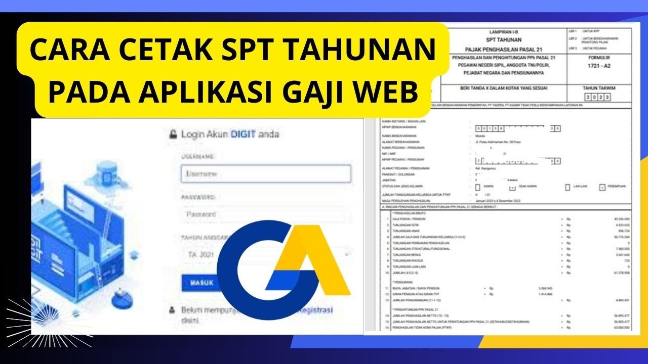 Cara Cetak SPT Tahunan Pada Aplikasi Gaji Web - YouTube