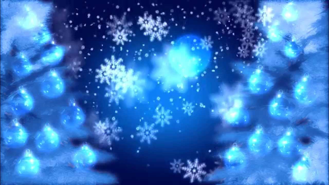 Футаж Новогодние голубые елки и шары - YouTube