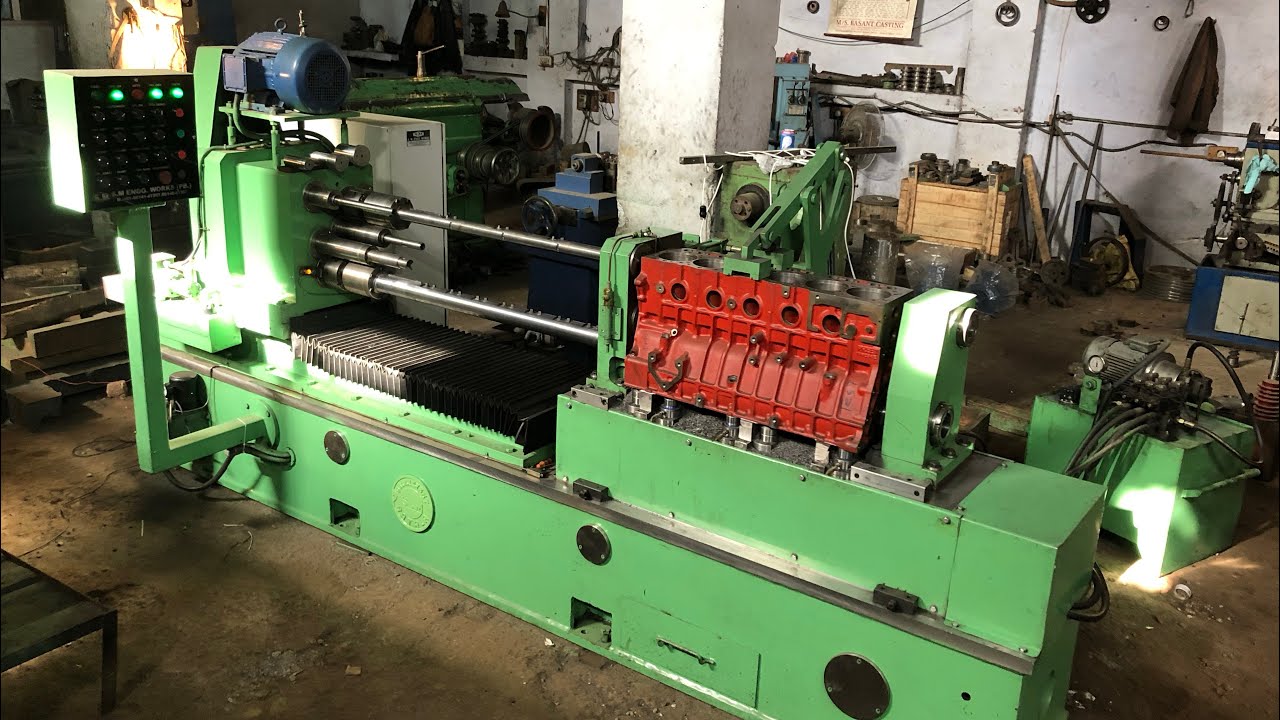 SM Make Line Boring Machine for Crank Case / Engine Block - YouTube
