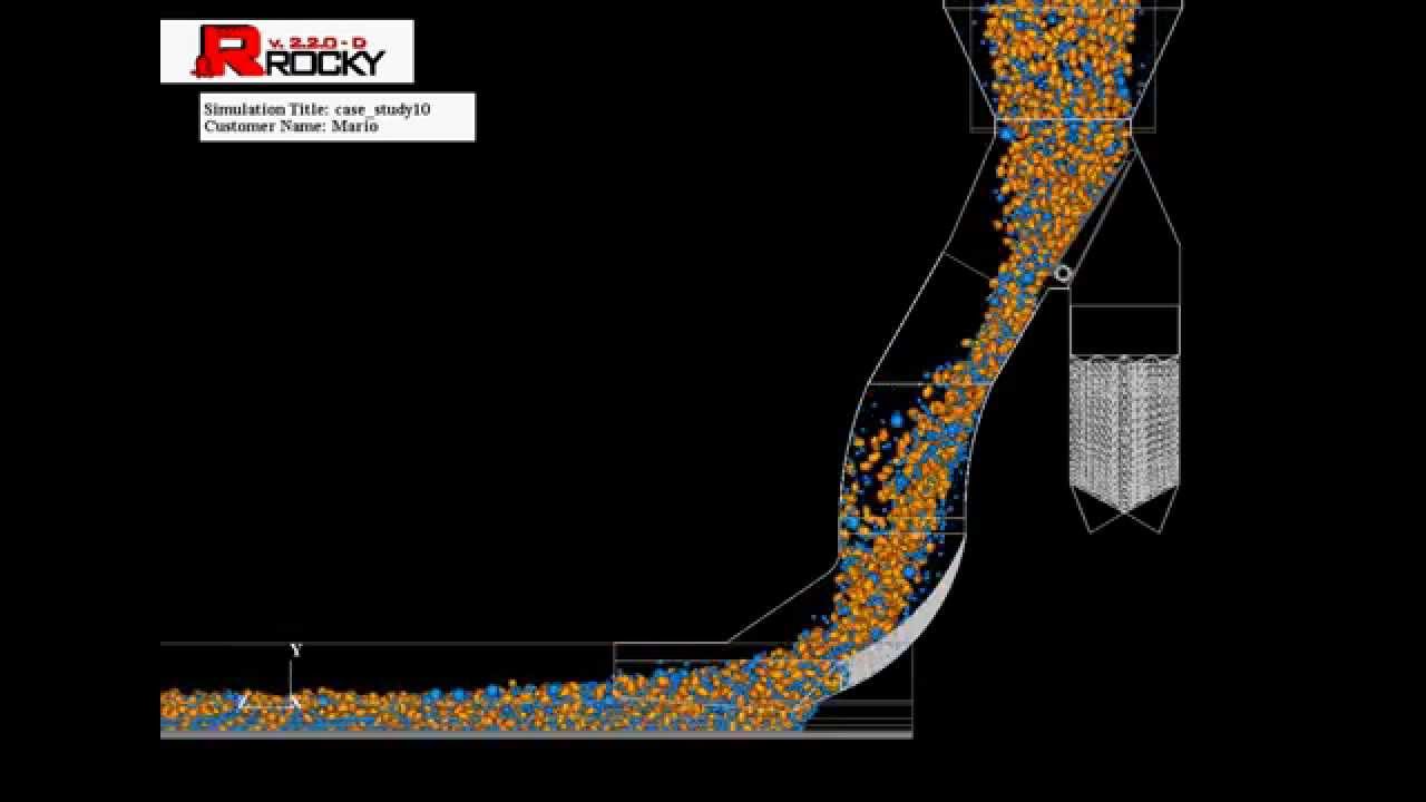 DEM-design study-case 10-flopper gate single - YouTube
