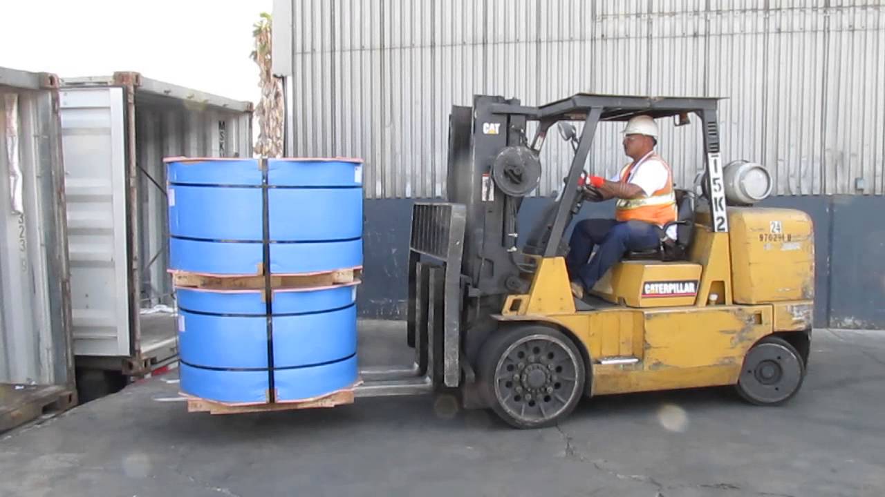 MEC aluminum coil offloading direct from 20 foot container Vid 1 - YouTube