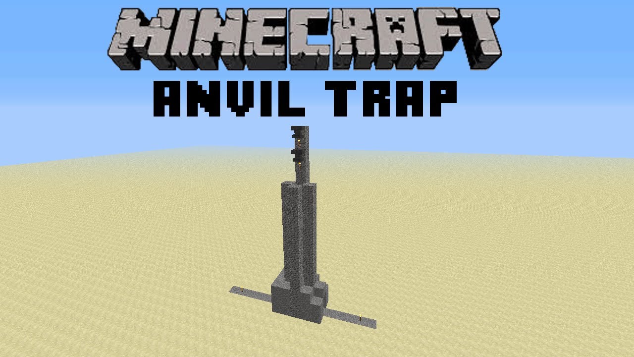 Minecraft : Anvil trap with no redstone - YouTube