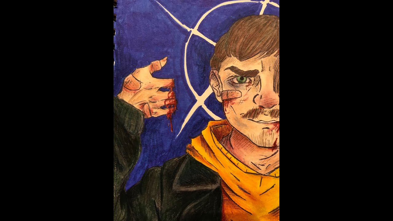 Brian Thomas traditional art speedpaint marble hornets creepypasta ...