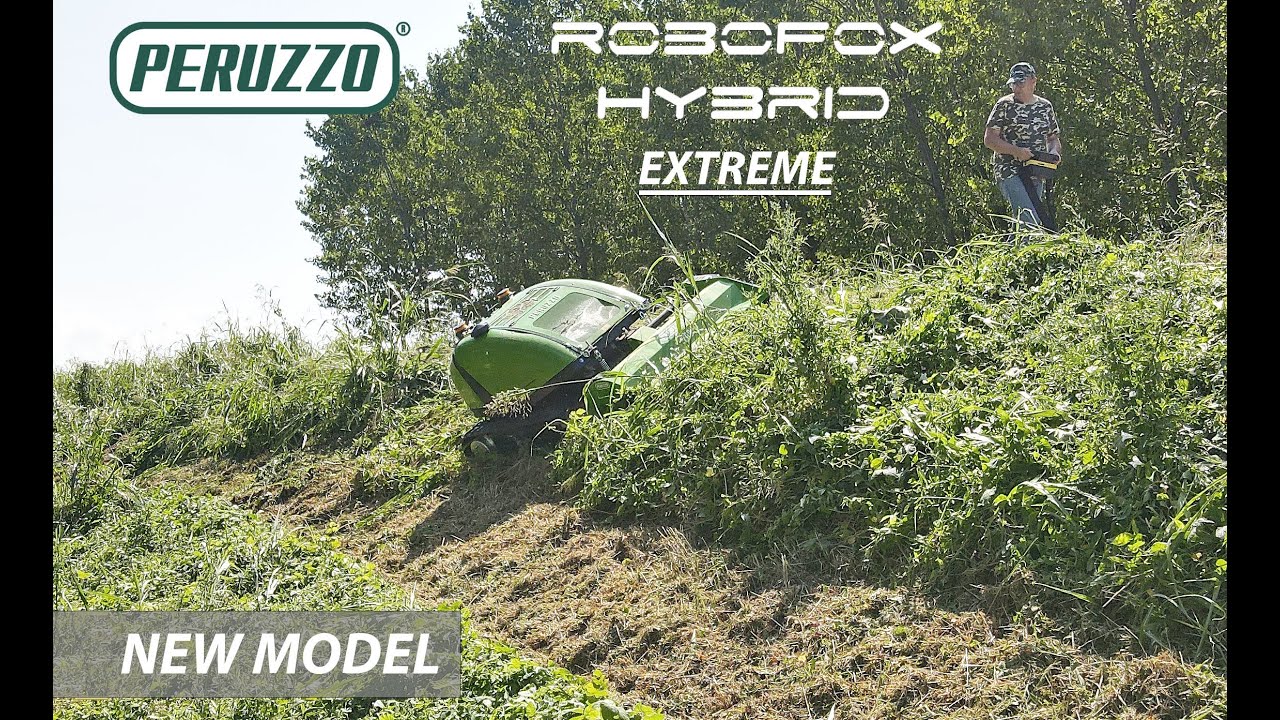 Robofox Hybrid Extreme 55° slopes remote mower / Trincia Robotizzata ...