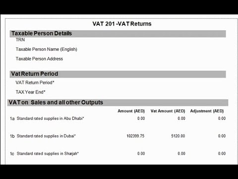 VAT FTA report in Quickbooks | FTA 201 report in quickbooks ...