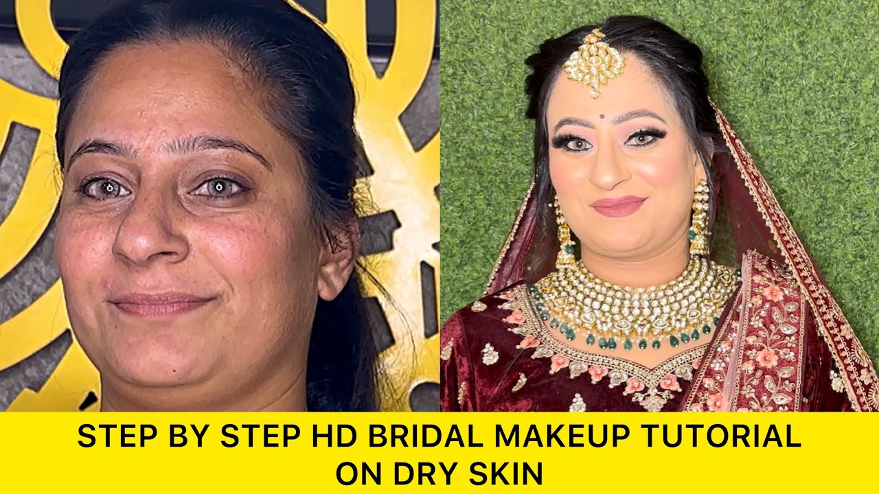 Step by step easy HD Bridal Makeup Tutorial on Dry Skin / ELEGANCE BY ...