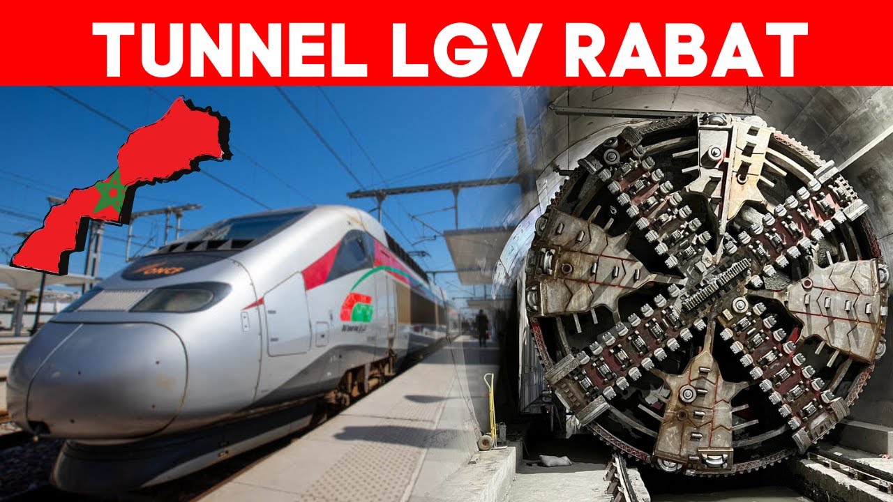 Rabat S'offre un Tunnel de 3,3km pour le TGV Kénitra-Marrakech - YouTube