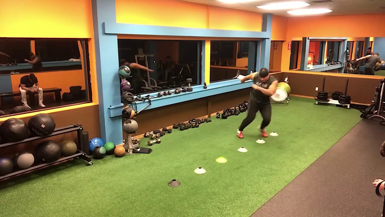 Lateral Movements and Quickness Training with cones, Prowler, and ...