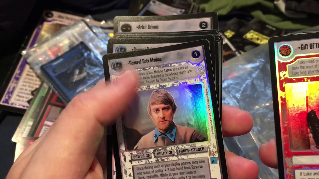 star wars ccg card lot ebay sale mixed expansion sets foils rares - YouTube