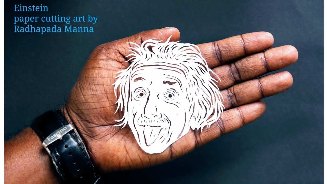 Einstein / Real time tutorials /paper cutting art - YouTube