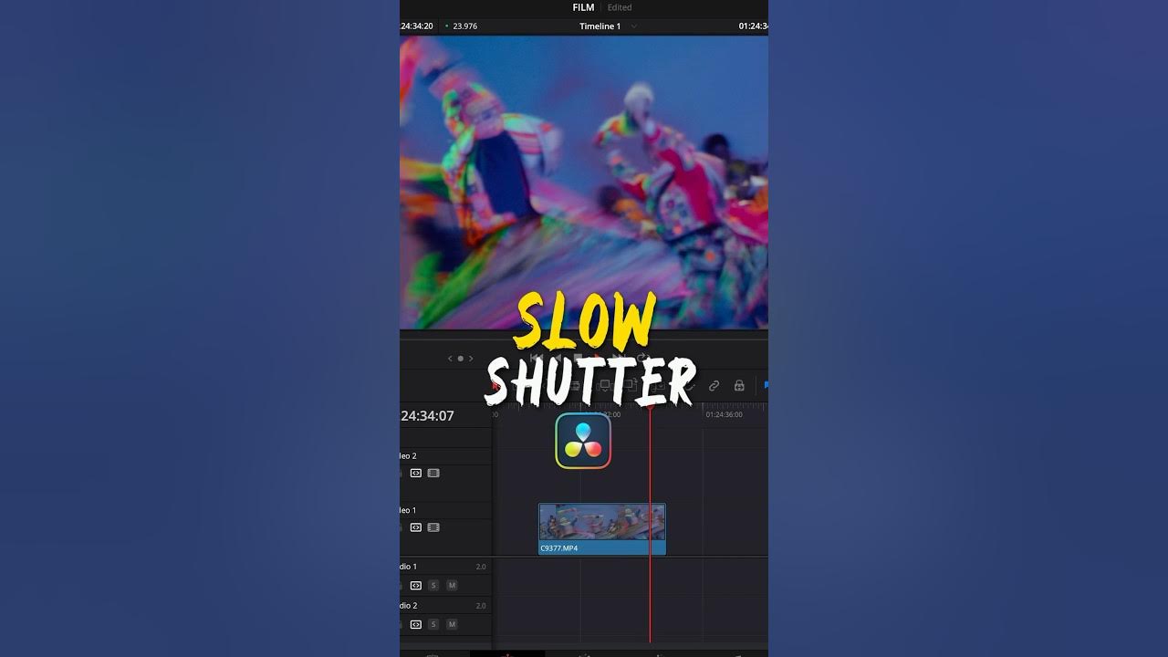 Slow shutter effect in DaVinci Resolve - YouTube