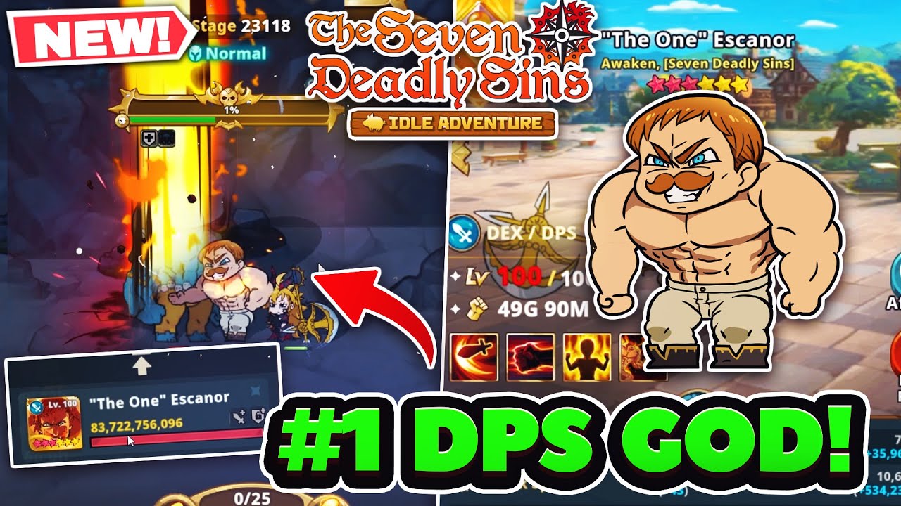 NEW #1 DPS! THE ONE ESCANOR BREAKS THE GAME! | 7DS: Idle Adventure ...