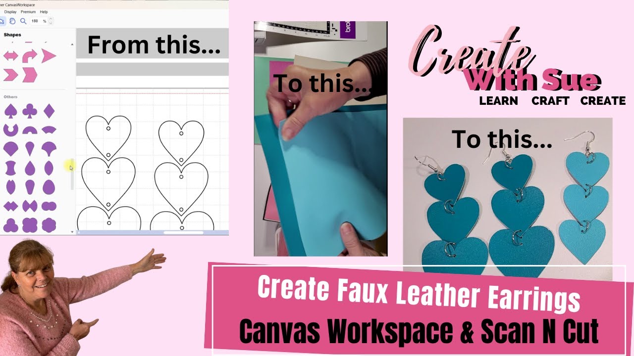 Create Stunning Faux Leather Earrings With Canvas Workspace And Scan N ...