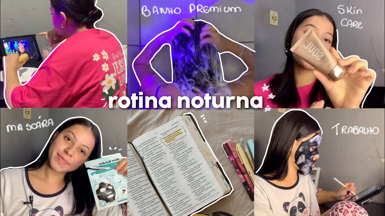 VLOG: MINHA ROTINA NOTURNA 🌙| skin care, devocional, banho premium, etc ...