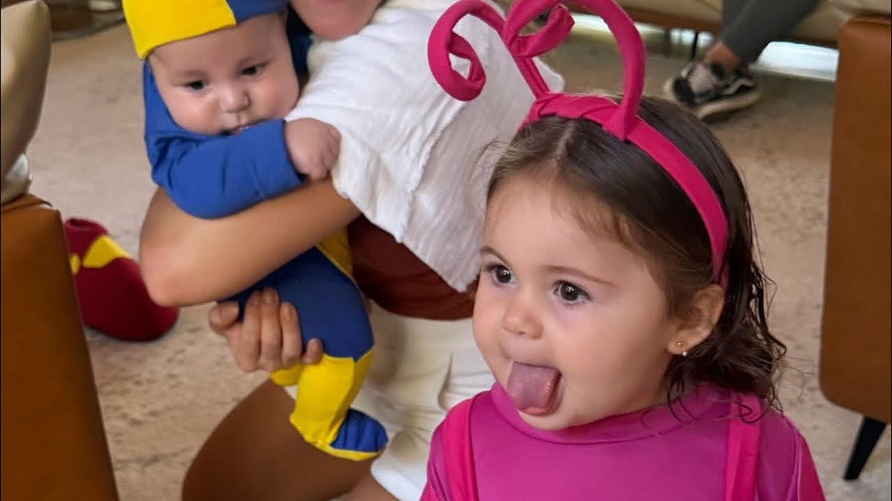 Lua e o irmão Ravi com a mamãe Viih Tube e o papai Eliézer. Mas mesversario do Ravi - YouTube
