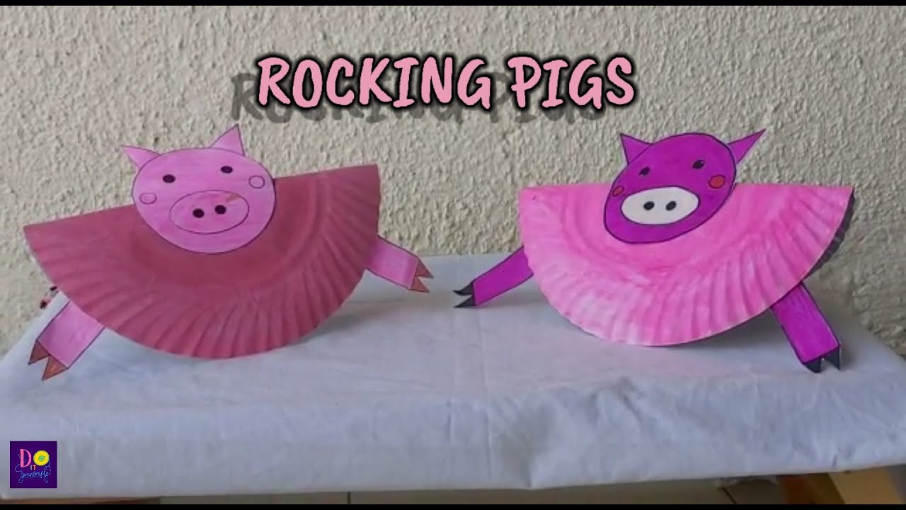 HOW TO MAKE ROCKING PIG|| EASY PLATE CRAFT|| DO IT YOURSELF #easy # ...