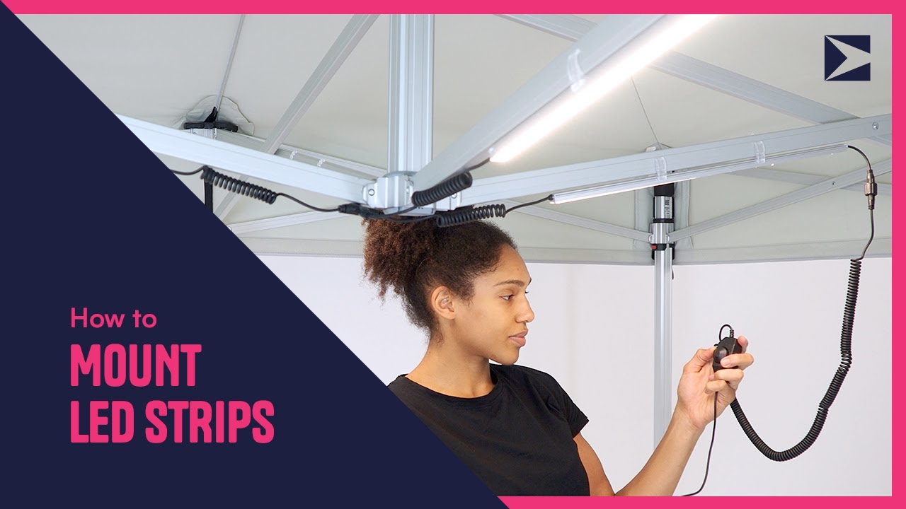 How to Mount LED Strips on Your Folding Gazebo | Ecotent® - YouTube