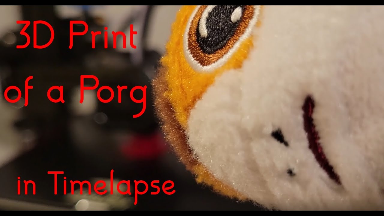 3d Print of a Porg (Timelapse) - YouTube
