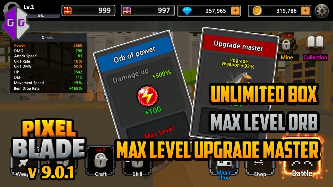 Pixel Blade M Unlimited Box,Max Orb With Game Guardian Without Root ...