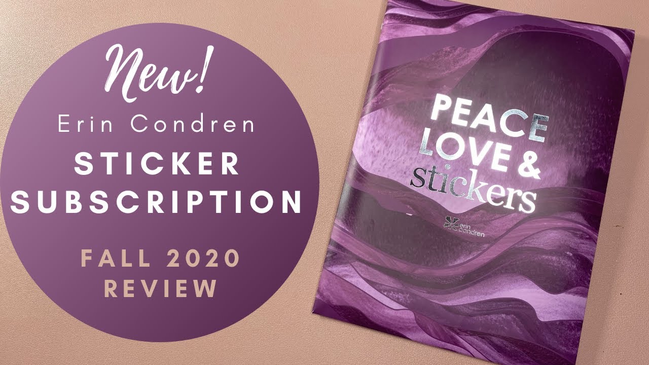 NEW! Erin Condren Sticker Subscription Review | Fall 2020 | Sticker ...