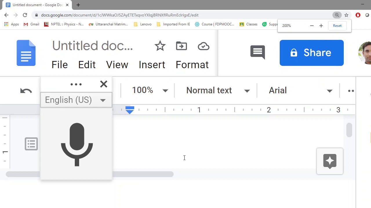 Use Google Doc for voice typing and language translation - YouTube