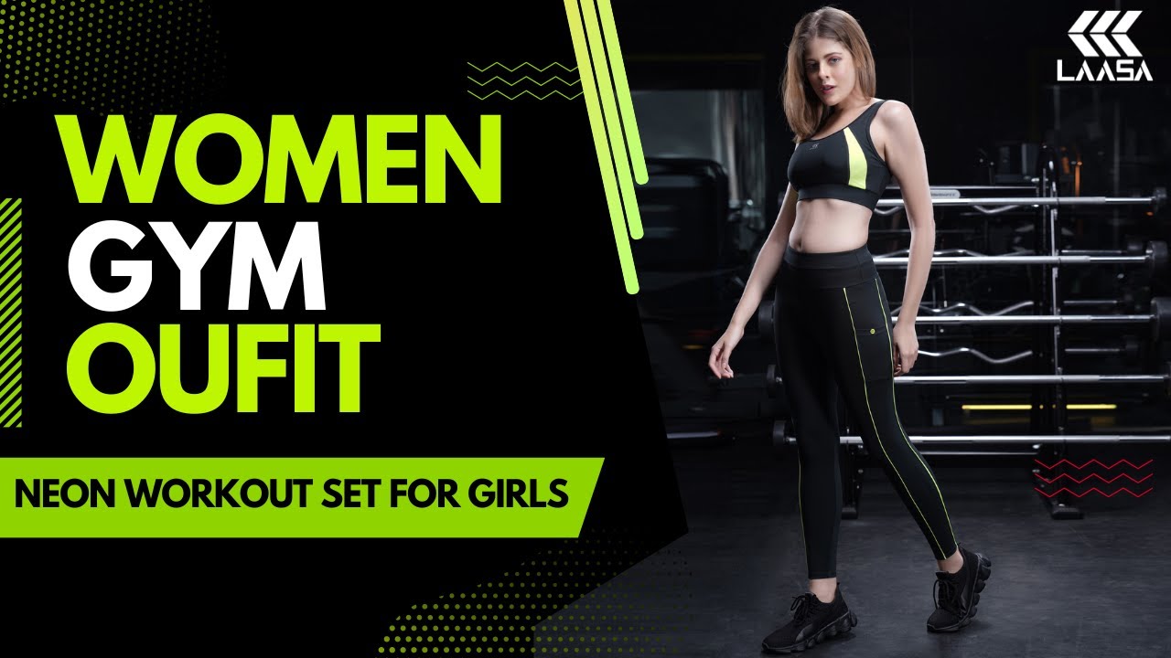 Neon Workout Set | Sports Bra with Gym Leggings | Laasa Sports - YouTube