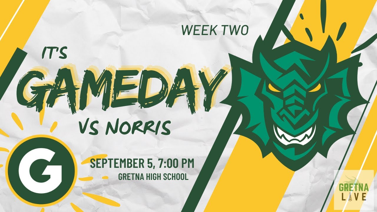 Gretna Dragons vs. Norris Titans Varsity Football - YouTube
