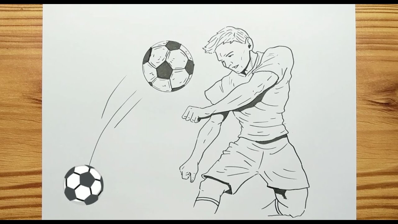 HOW TO DRAW HEADING A BALL - YouTube