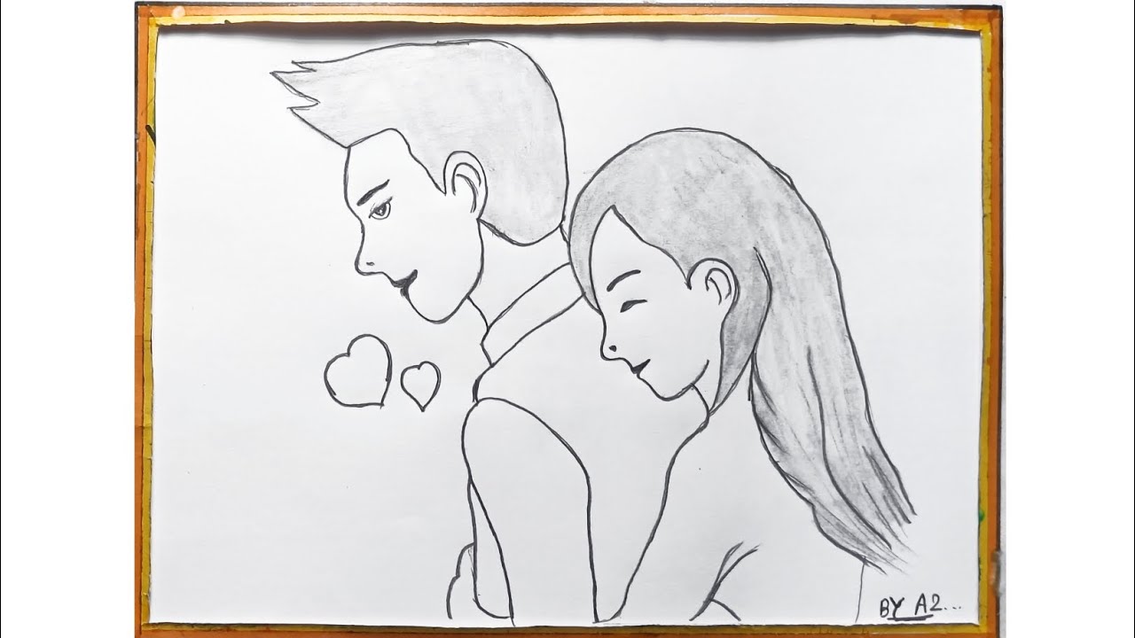 love drawing l couple love drawing l drawing l 💞💞 - YouTube