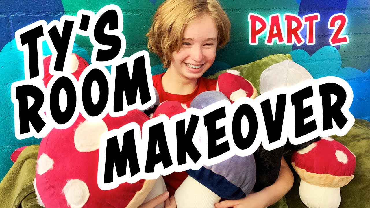 Ty's Room Makeover Part 2: Plush Mushrooms! - YouTube