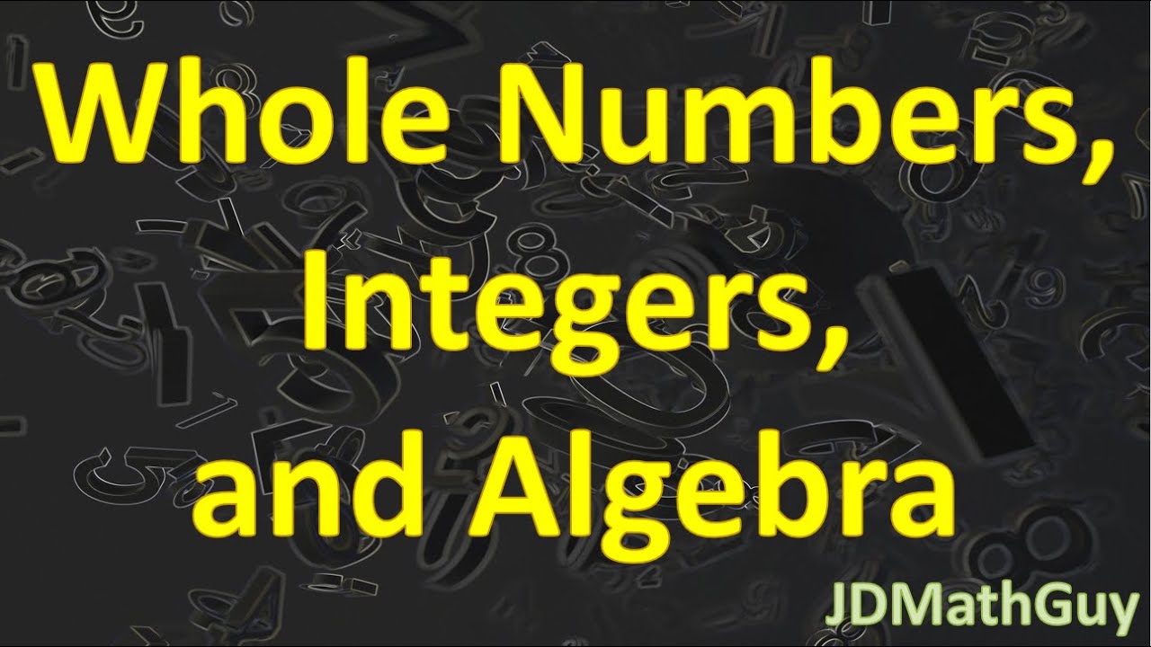 Lecture 1 - Whole Numbers, Integers, and Algebra - YouTube